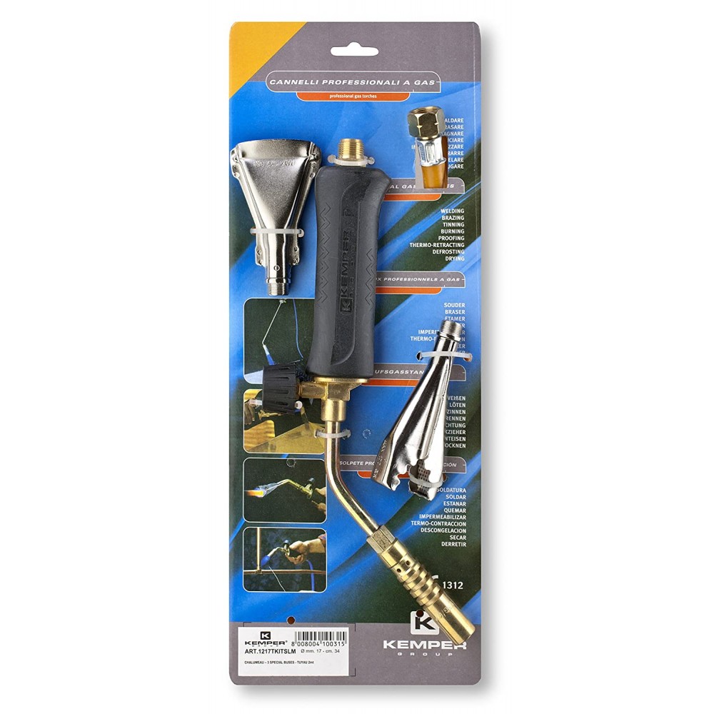 Gasbrander Kemper 32cm 1,5 m gasslang, ø17mm en dubbele ...